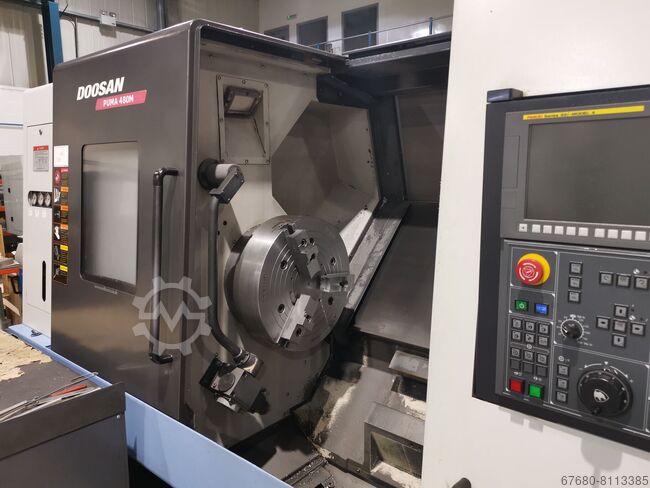 DOOSAN Puma 480M CNC Lathe with C axis and milling